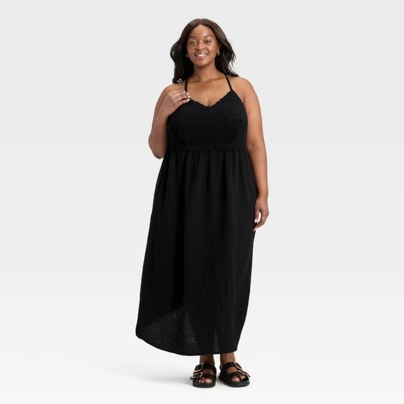 Universal Thread | Dresses | Womens Crochet Trim Maxi Sundress ...